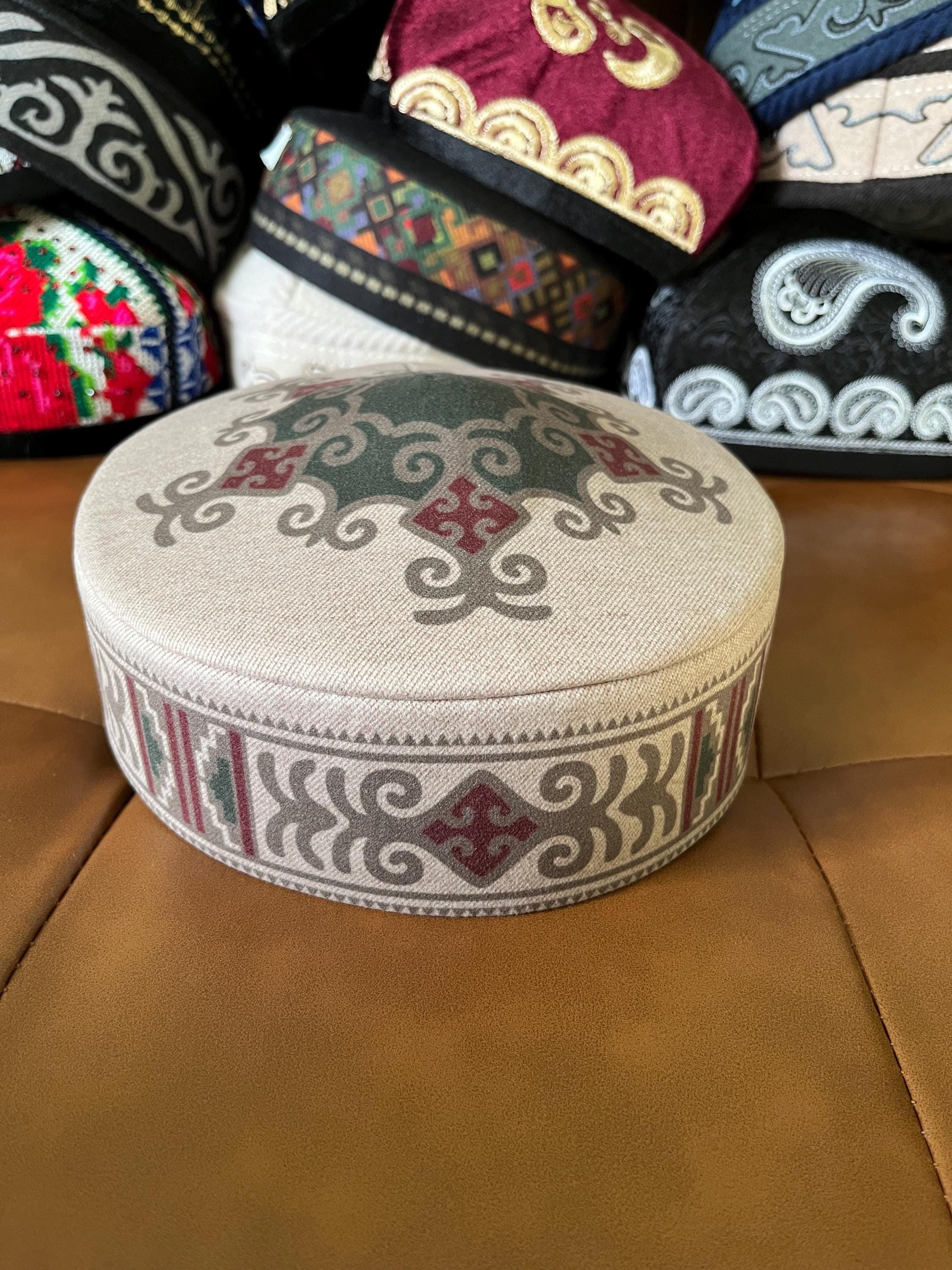 Kazakh Kipchak Doppi Doppa Tubeteika Rare Central Asian Turkic Felt Hat ...