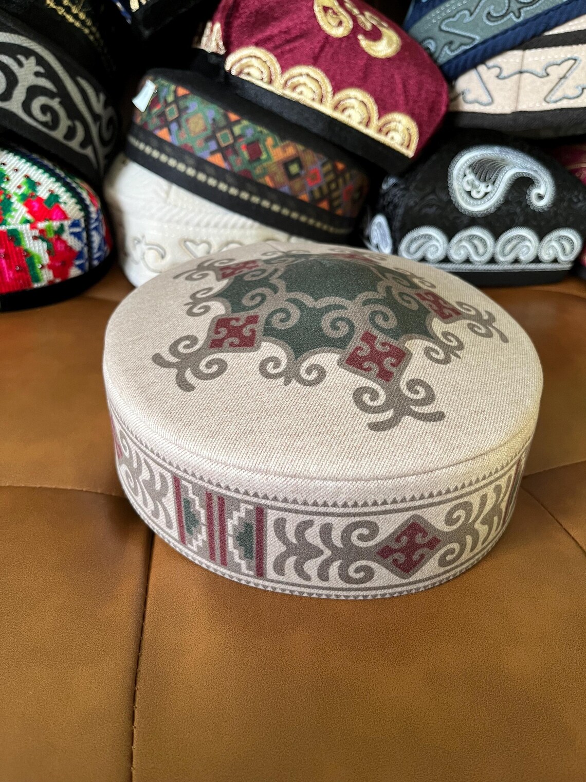 Kazakh Kipchak Doppi Doppa Tubeteika Rare Central Asian Turkic Felt Hat ...