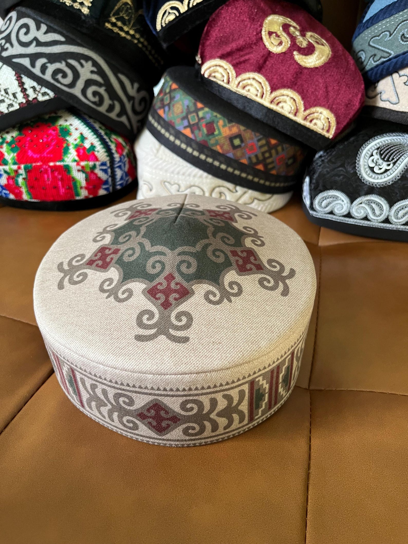 Kazakh Kipchak Doppi Doppa Tubeteika Rare Central Asian Turkic Felt Hat ...