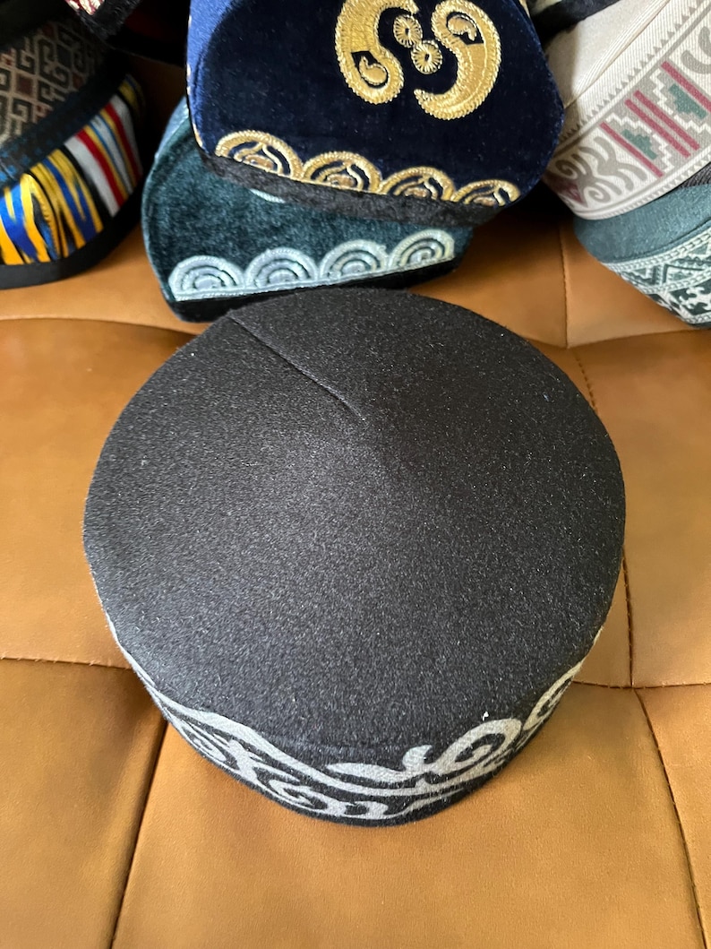 Kazakh Kipchak Doppi Doppa Tubeteika Rare Central Asian Turkic Felt Hat ...