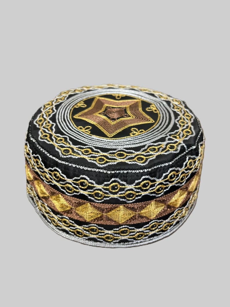 Muslim Islamic Prayer Cap Kufi Doppa Tupi Toppi Topu Taqiyah Arakhchin ...