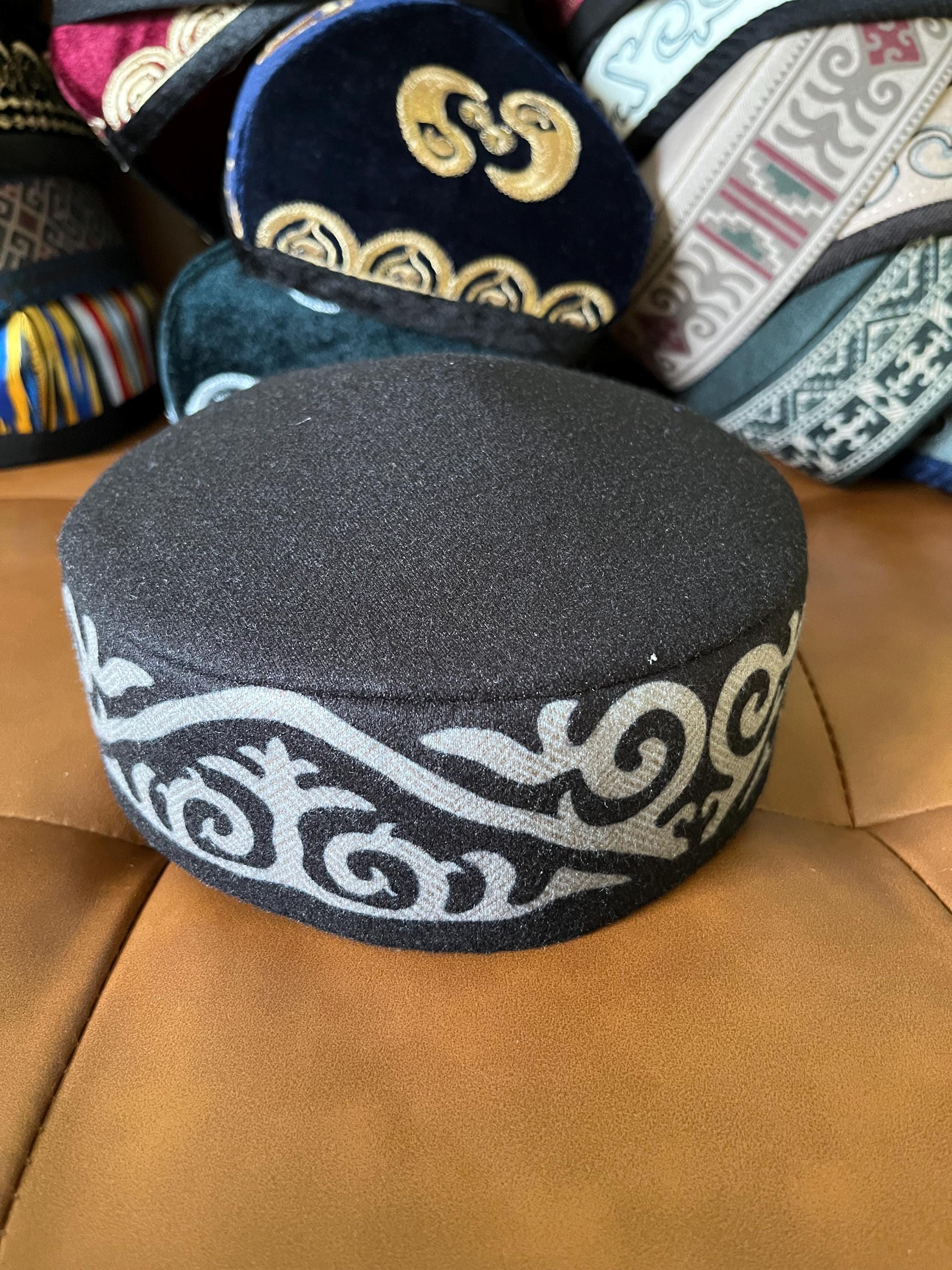 Kazakh Kipchak Doppi Doppa Tubeteika Rare Central Asian Turkic Felt Hat ...