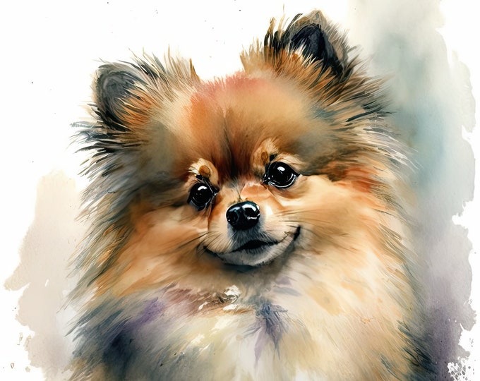 Pomeranian Dog Digital Print - Etsy