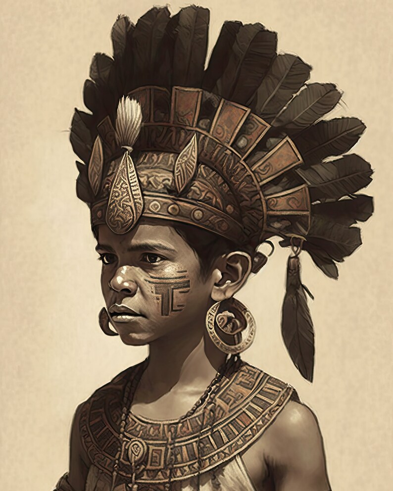 Aztec Boy Digital Print - Etsy