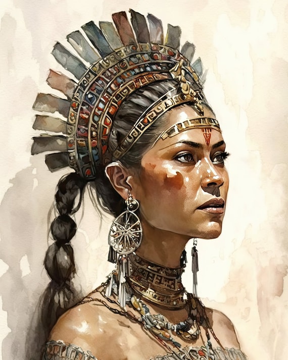 Aztec Women Wallpaper