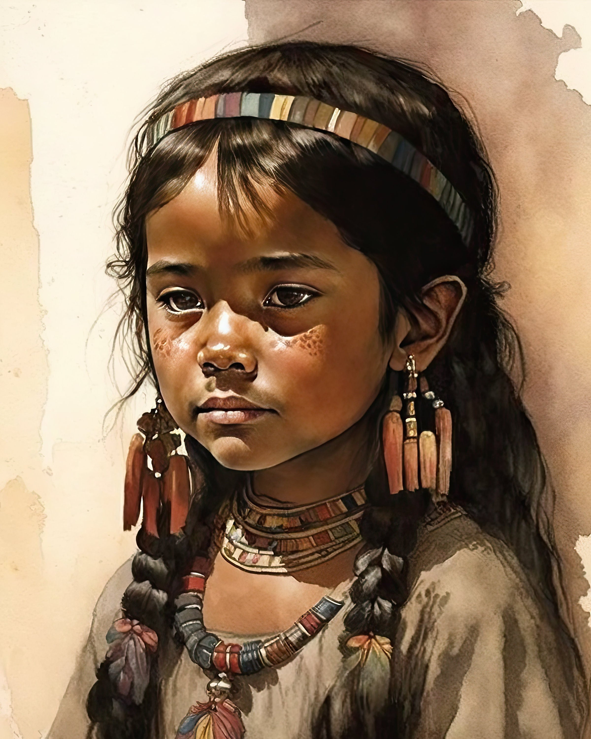Aztec Girl Digital Print - Etsy