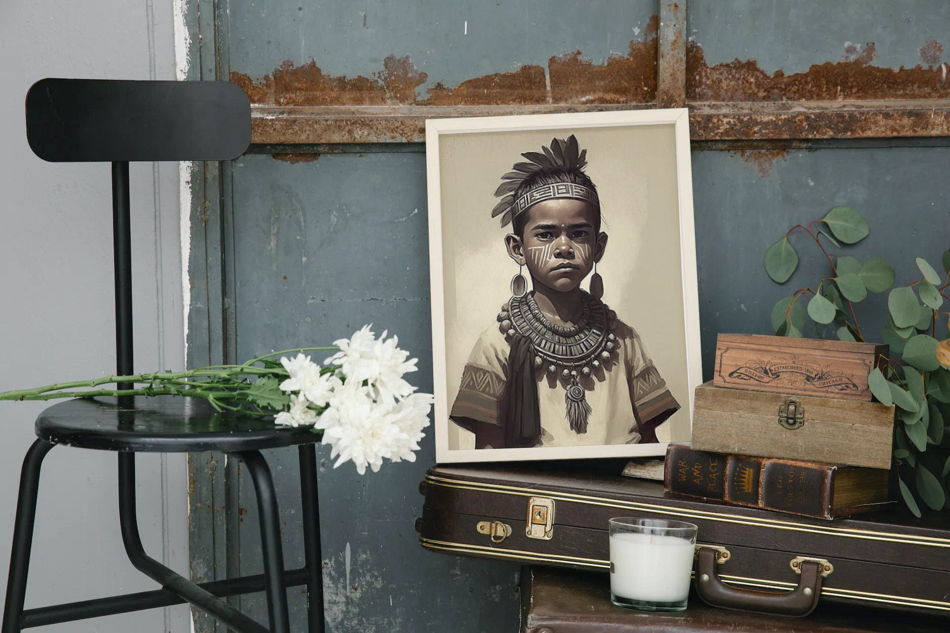 Aztec Boy Digital Print - Etsy