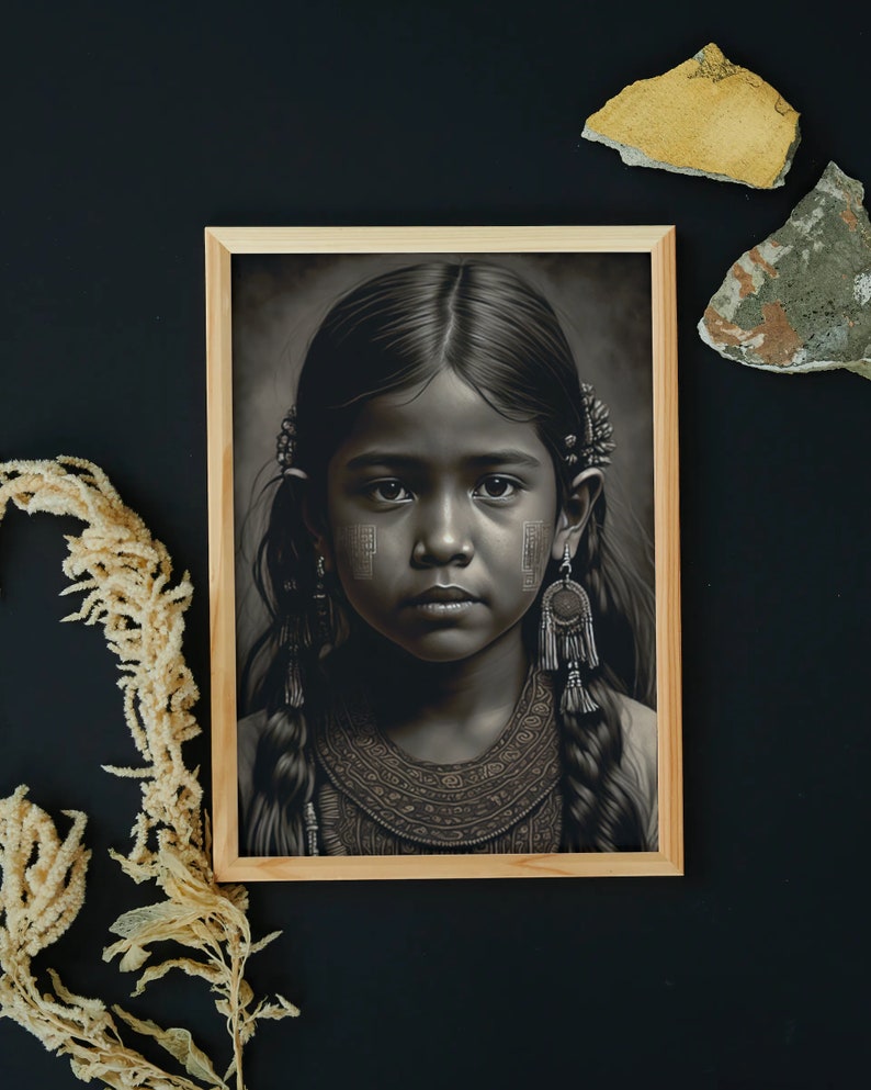 Aztec Girl Digital Print - Etsy