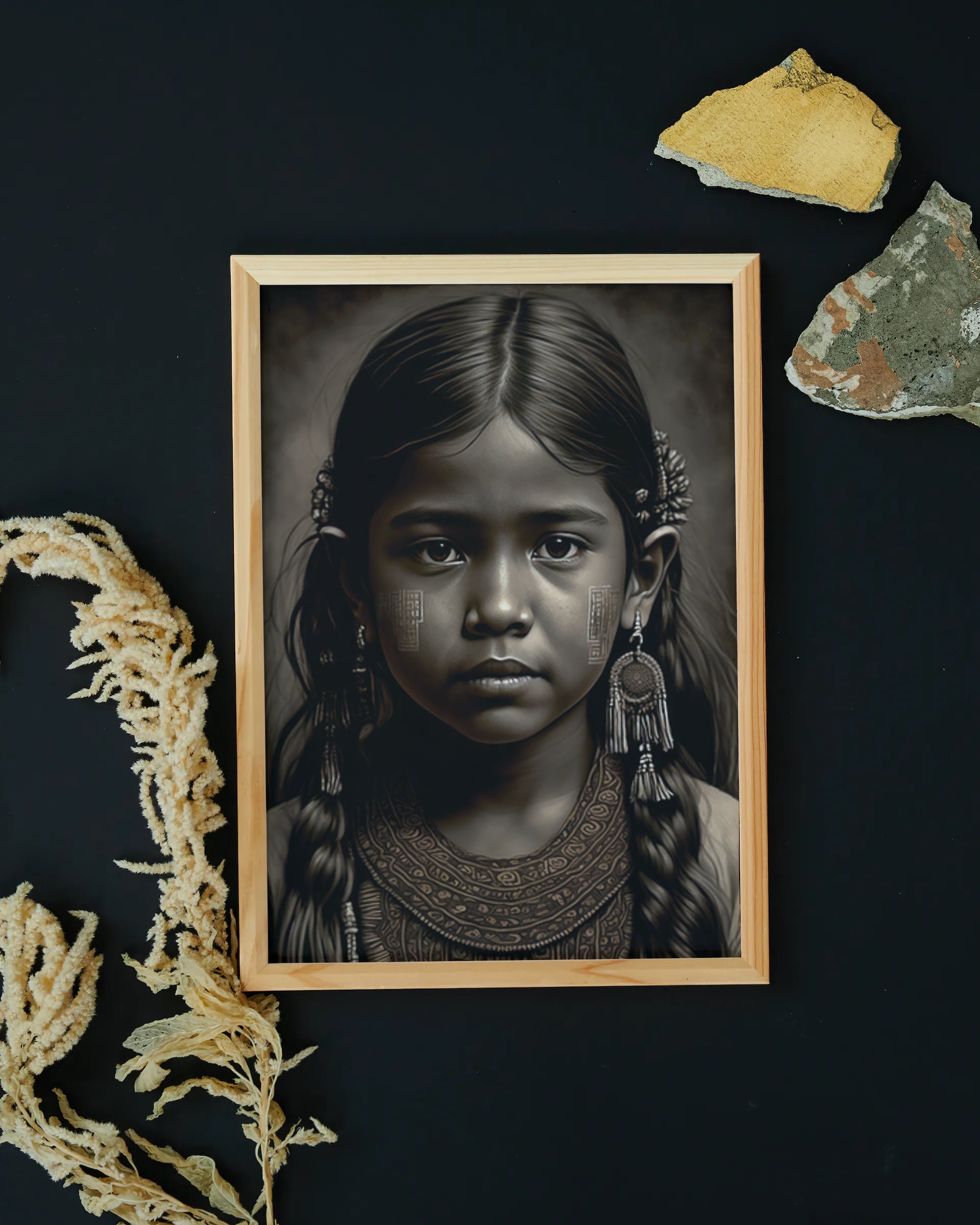 Aztec Girl Digital Print Etsy