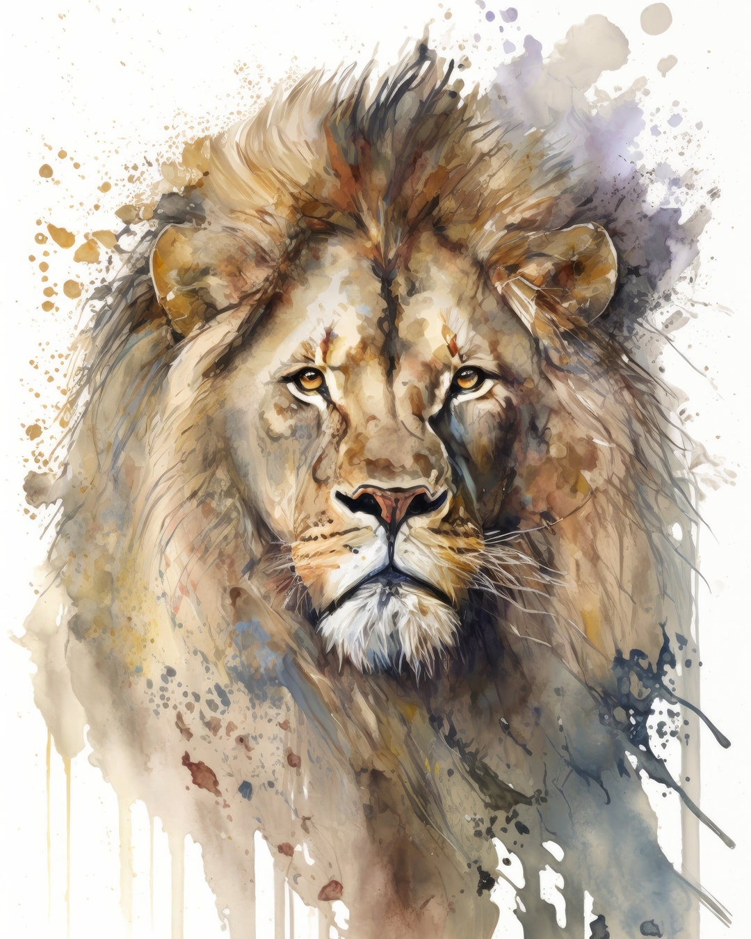 Lion Digital Print - Etsy