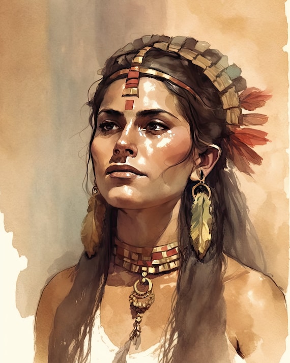Aztec Woman Paintings