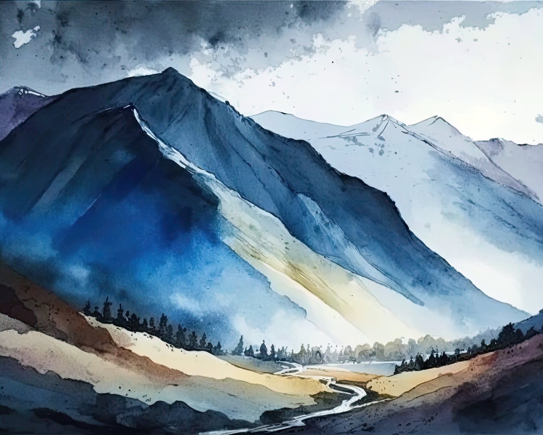 Mountain Landscape Digital Print - Etsy