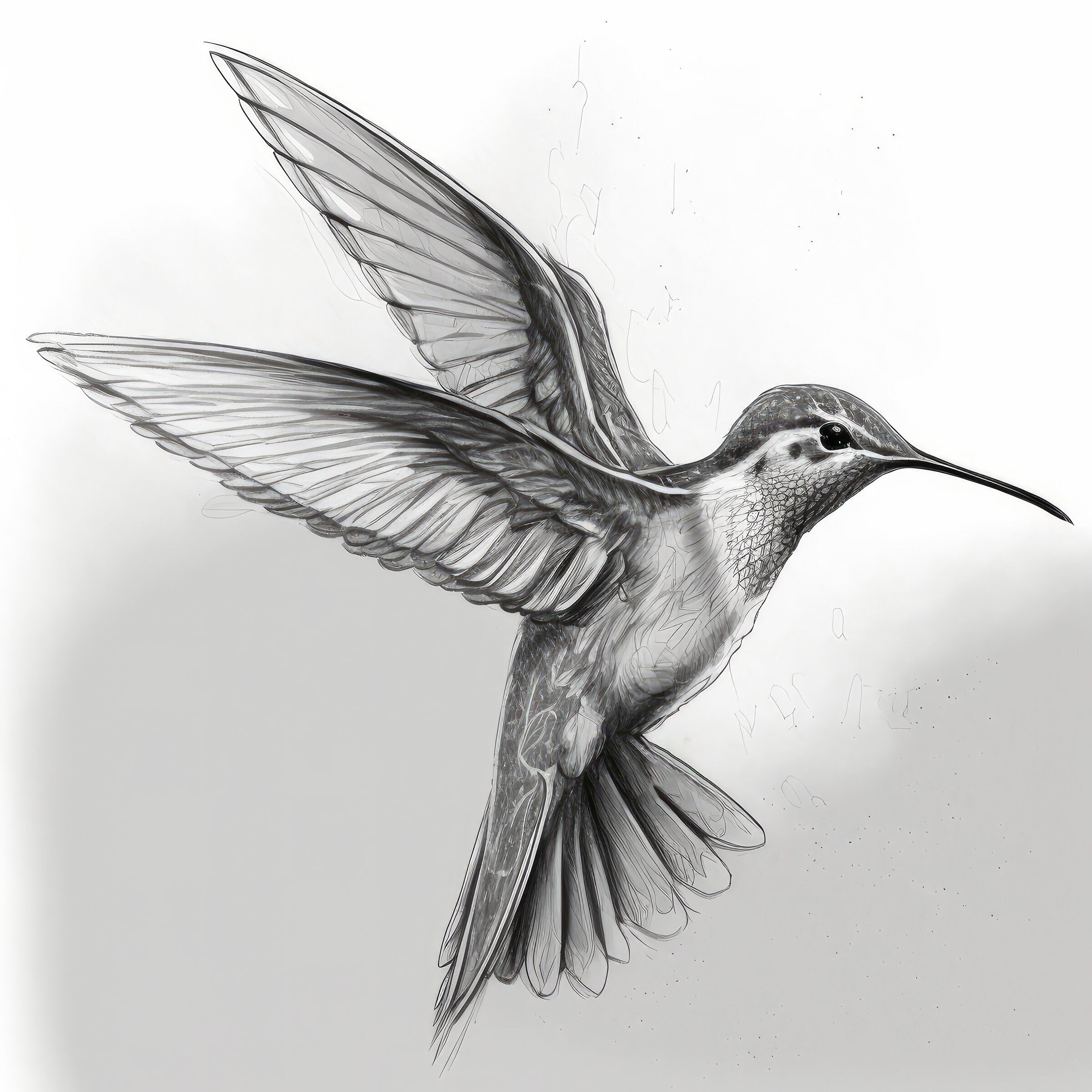 Hummingbird Digital Print - Etsy
