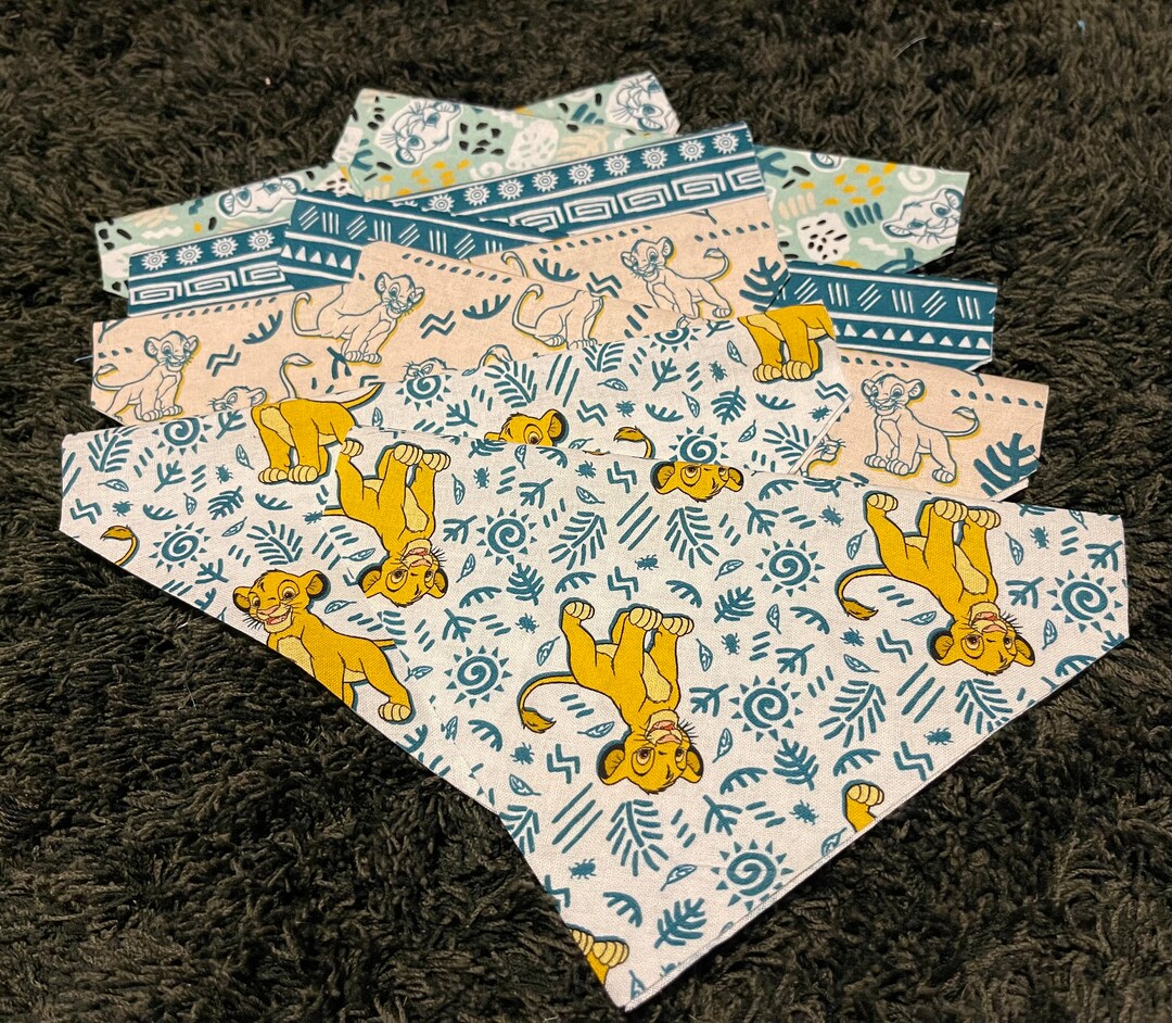 Lion King Medium Dog Bandanas - Etsy