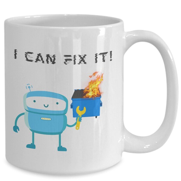 Robot Mug - Etsy