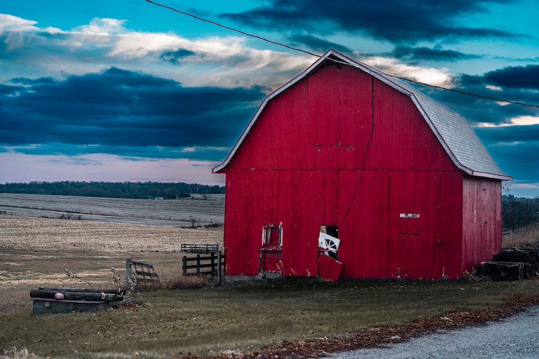 Rustic Red Barn Digital Photography Download | Farmland Barn Printable ...