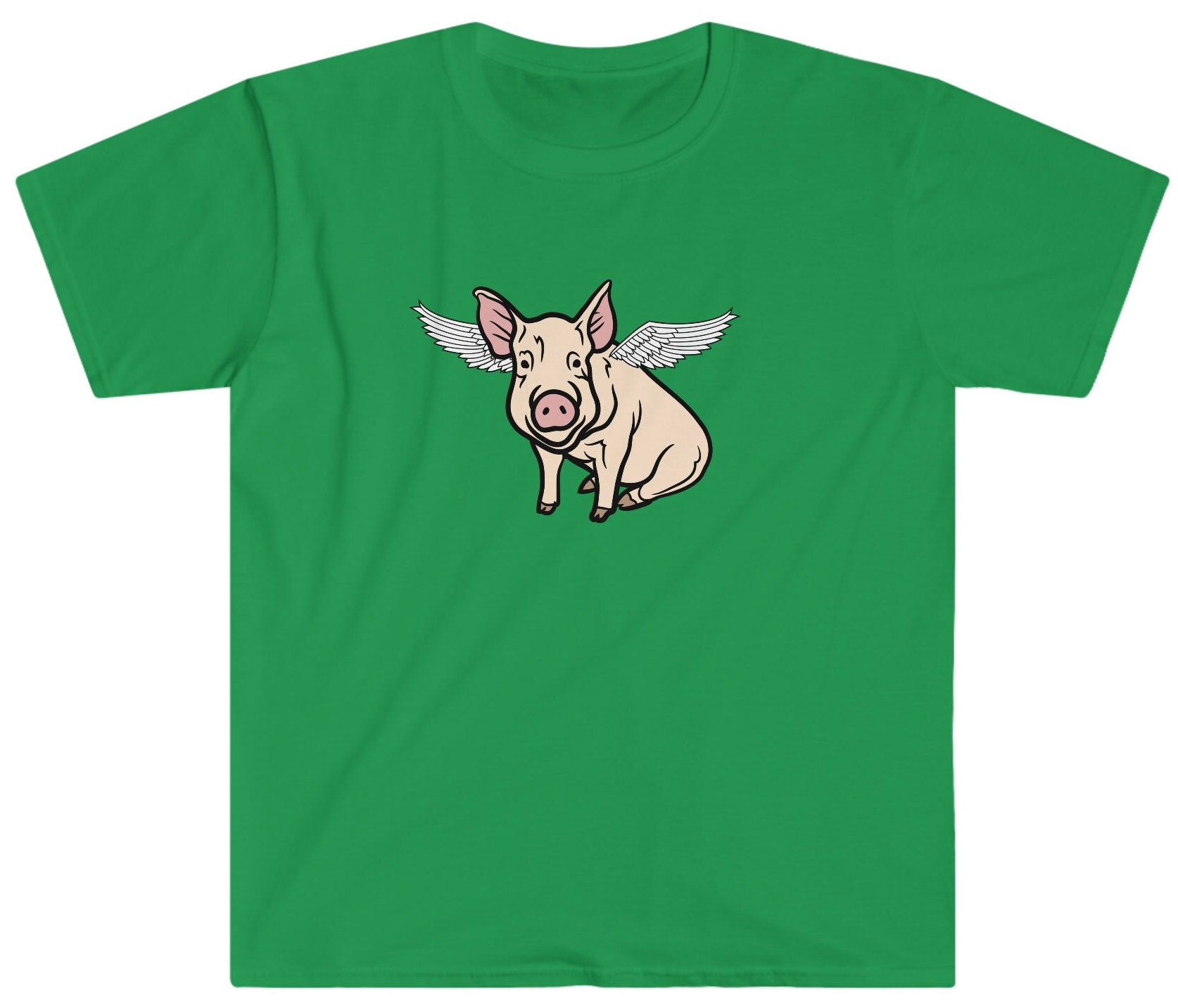 Flying Pig T-shirt, Cute Pig Shirt - Etsy