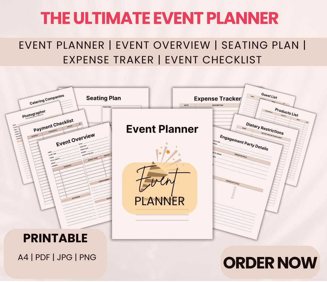 Printable Event Planner | Event Planning Book | Printable Event ...
