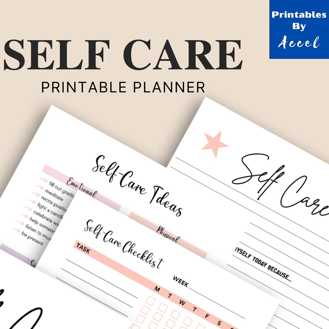 Self-care Checklist Planner Printable Planner 09 Pages Planner ...