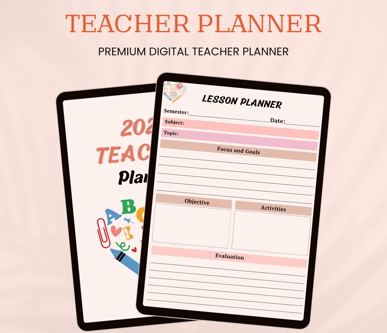 Teacher Digital Planner 2024, Printable Teacher Planner, 69 Pages ...