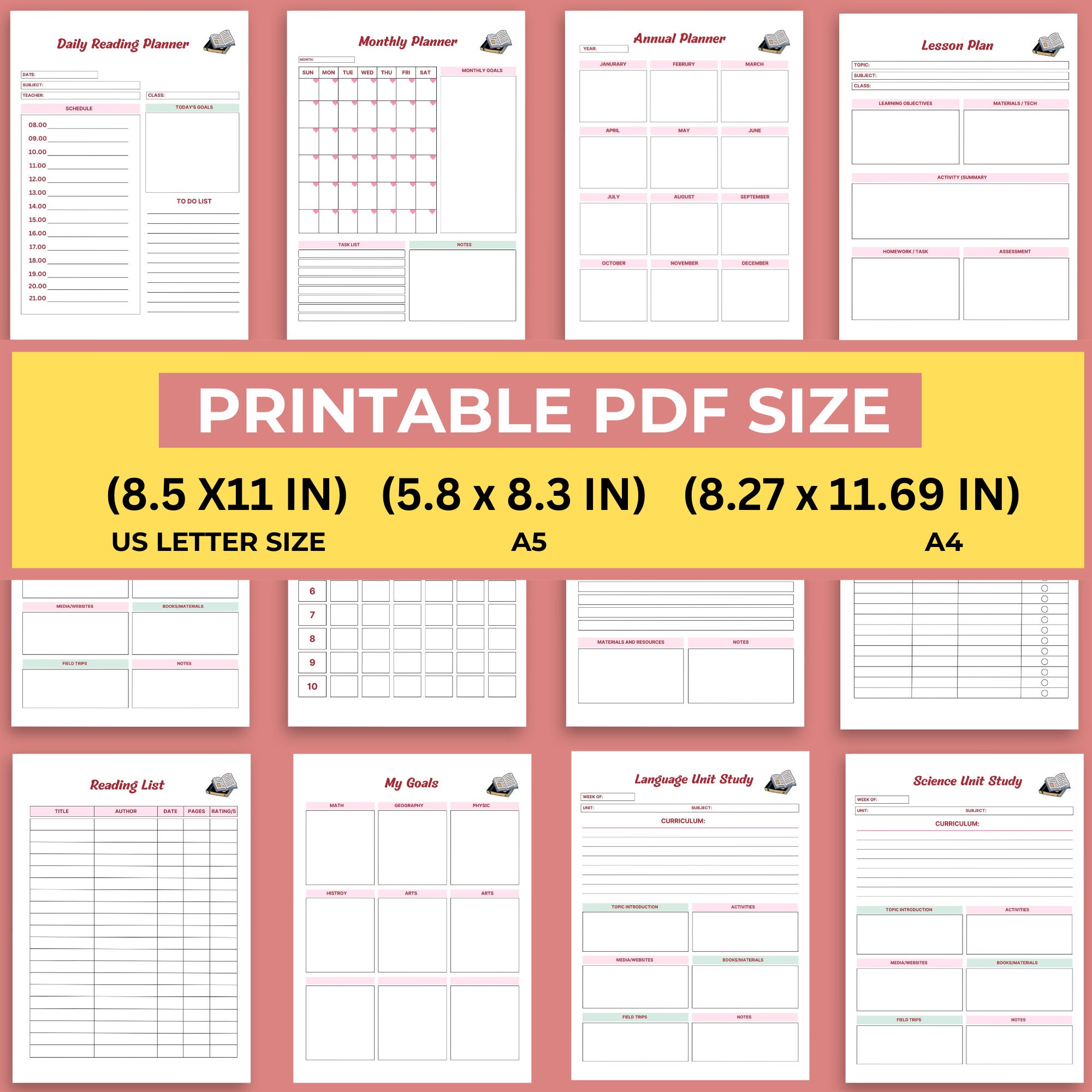 Homeschool Routine Planner | Editable Homeschool Canva Template ...