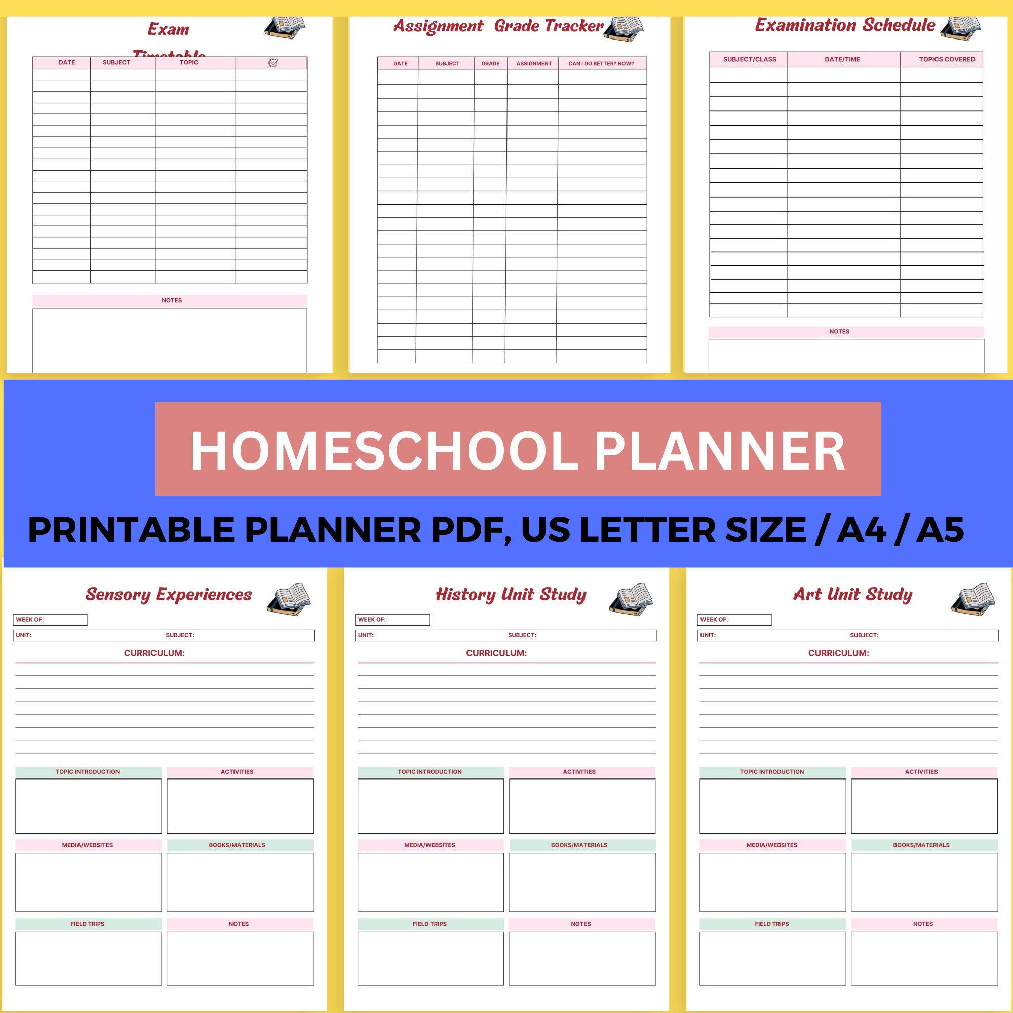 Homeschool Routine Planner | Editable Homeschool Canva Template ...