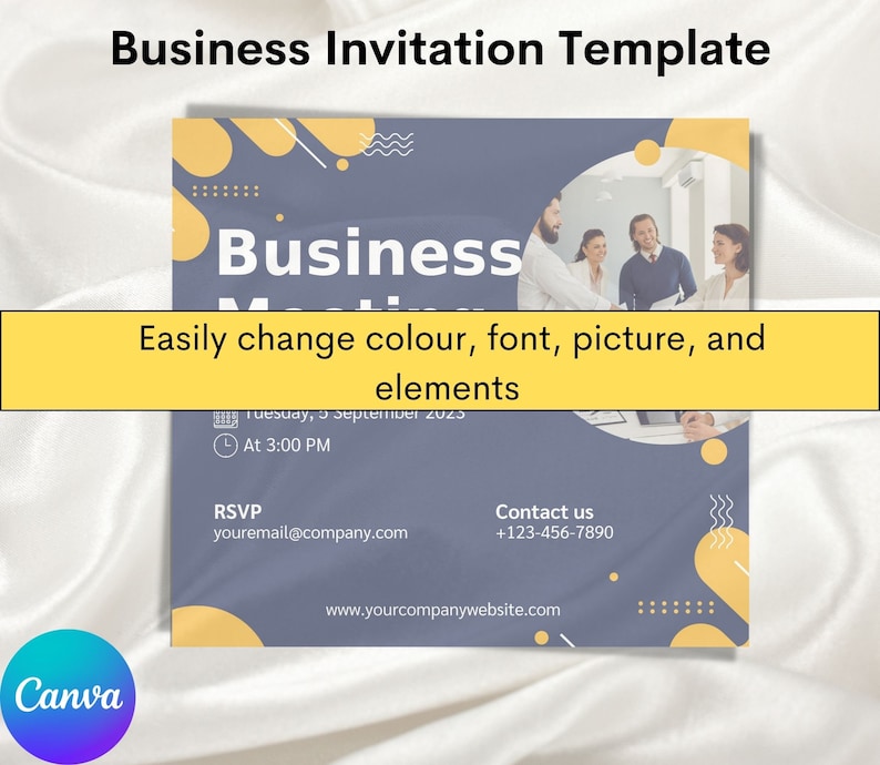 Editable Invitation Template, Business Meeting Invitation Template ...