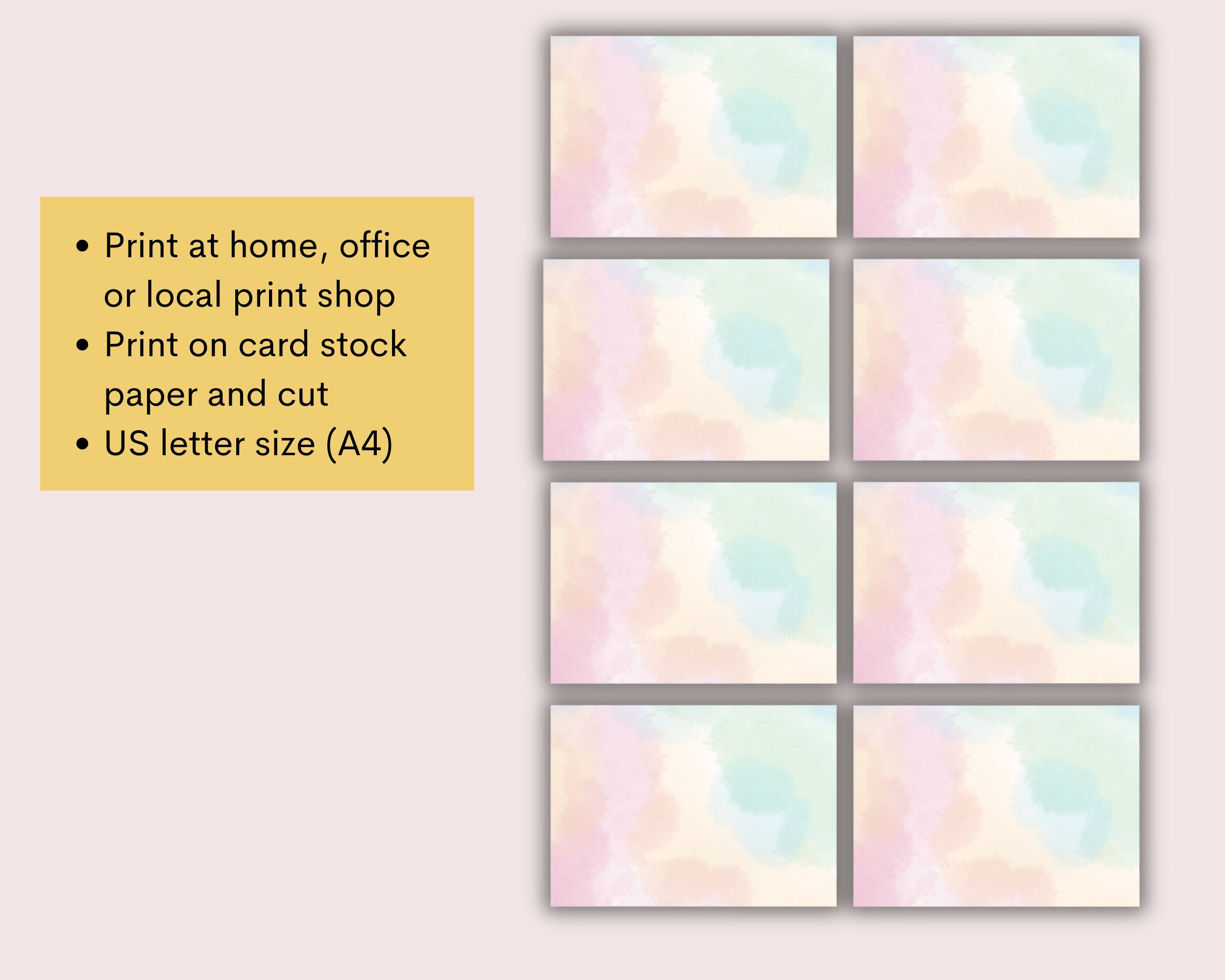 Blank Affirmation Cards, Printable Cards, Digital Download, Edit in ...