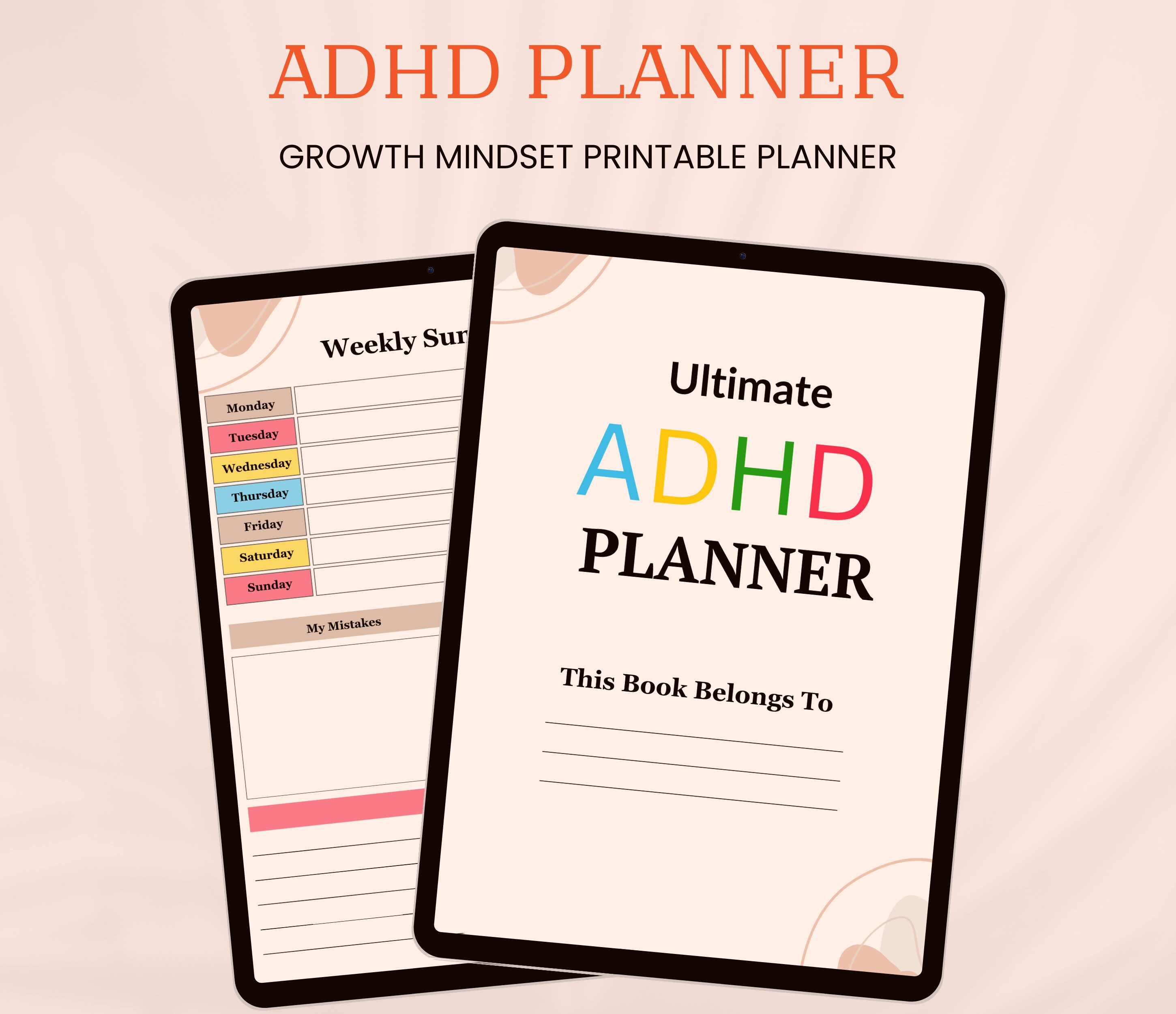 ADHD Life Planner Printable Adhd Planner for Kids 30 Days Challenge Planner 31 Pages Planner US ...