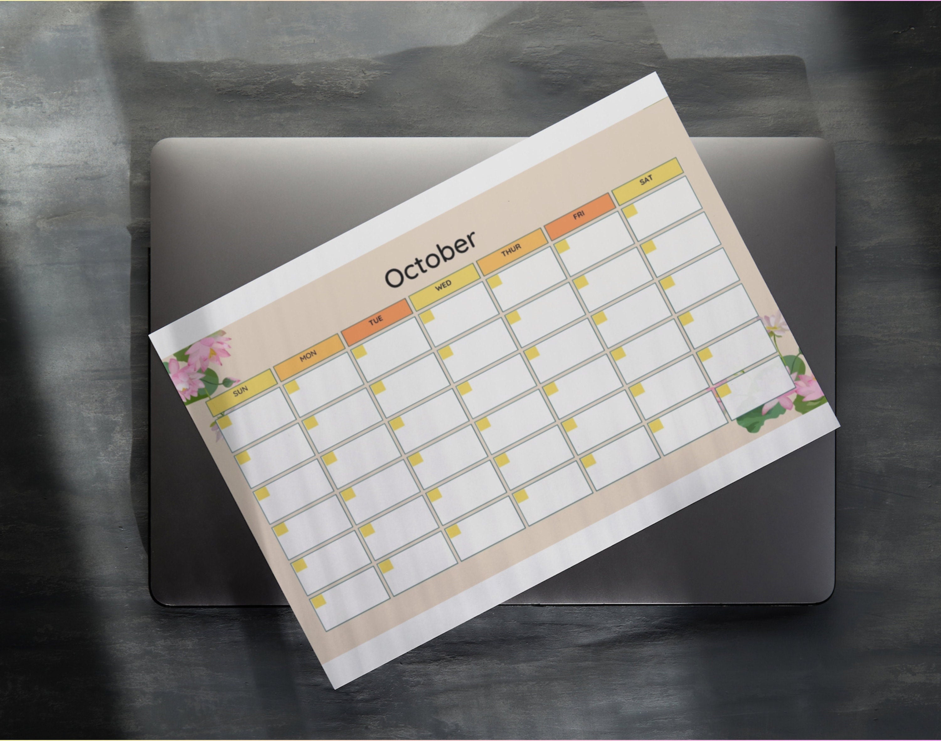 Printable Monthly Planner Undated, Wall Planner Printable, 8.5x14-inch ...