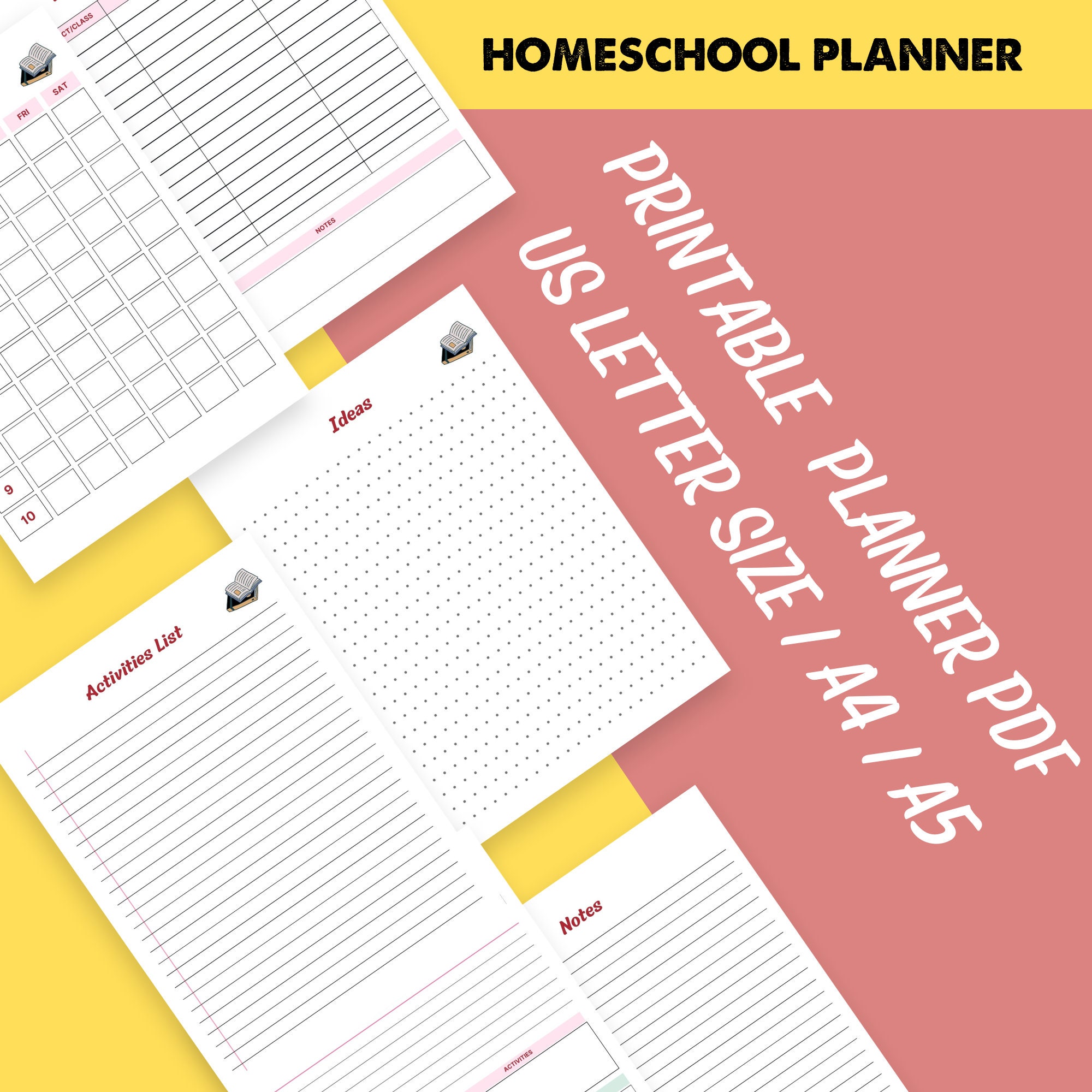 Homeschool Routine Planner Editable Homeschool Canva Template Printable ...