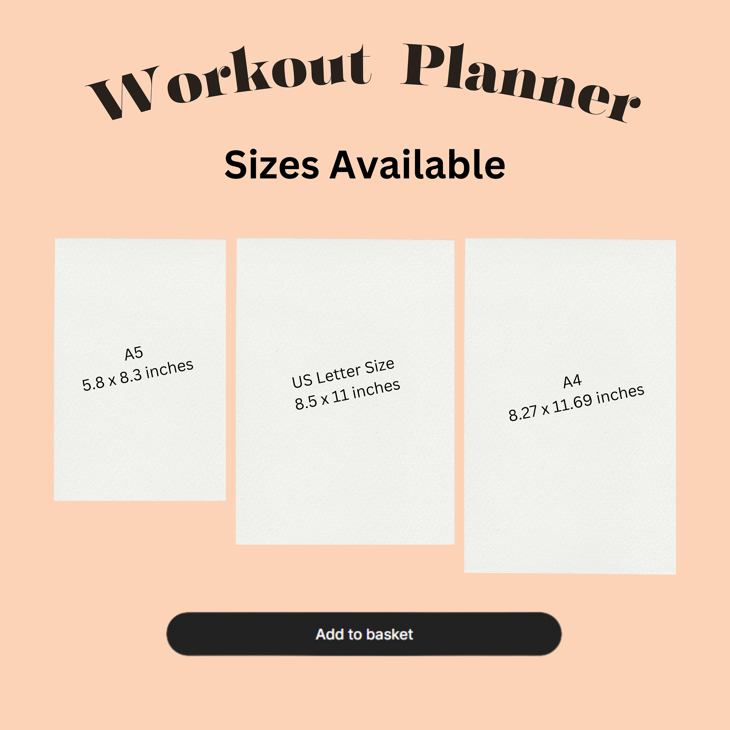 Printable Workout Planner, Daily Exercise Log, Weekly Fitness Journal ...