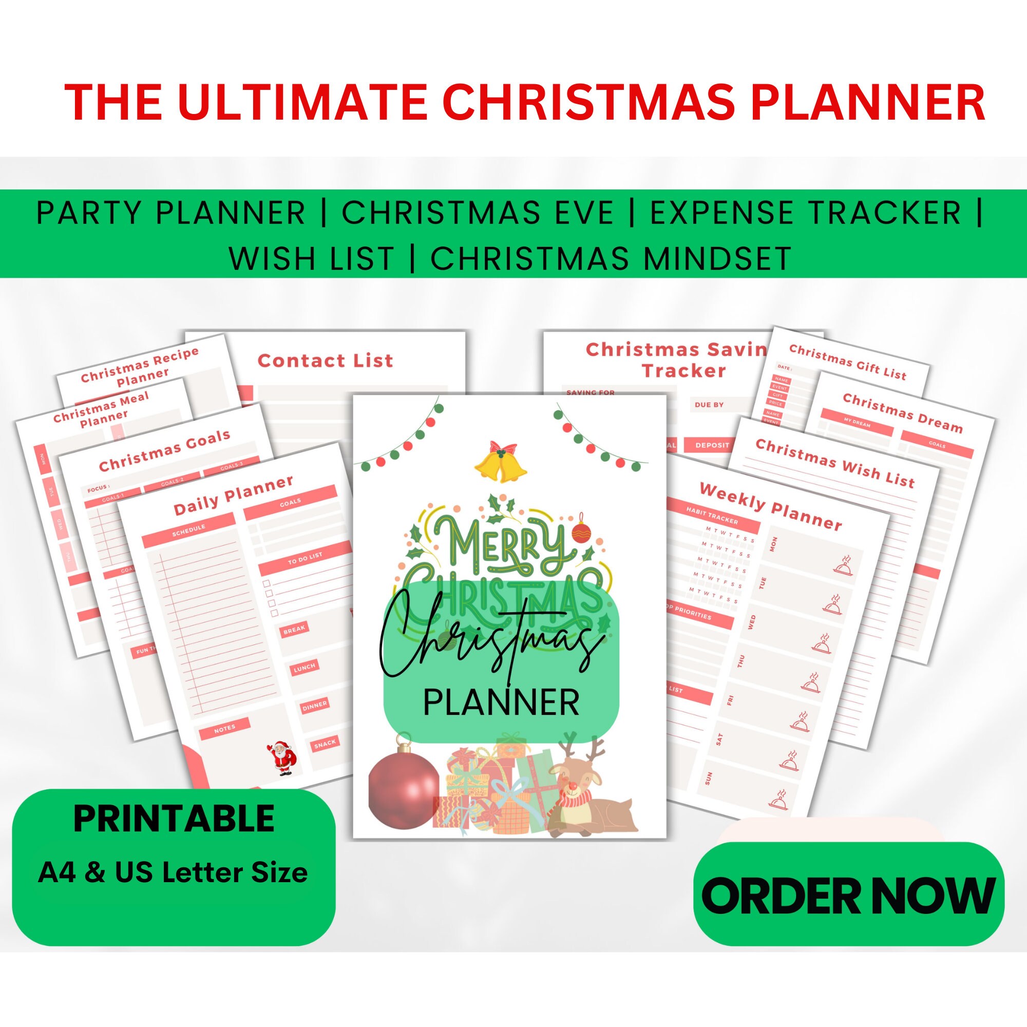 The Ultimate Christmas Printable Planner, Holiday Event Planner ...