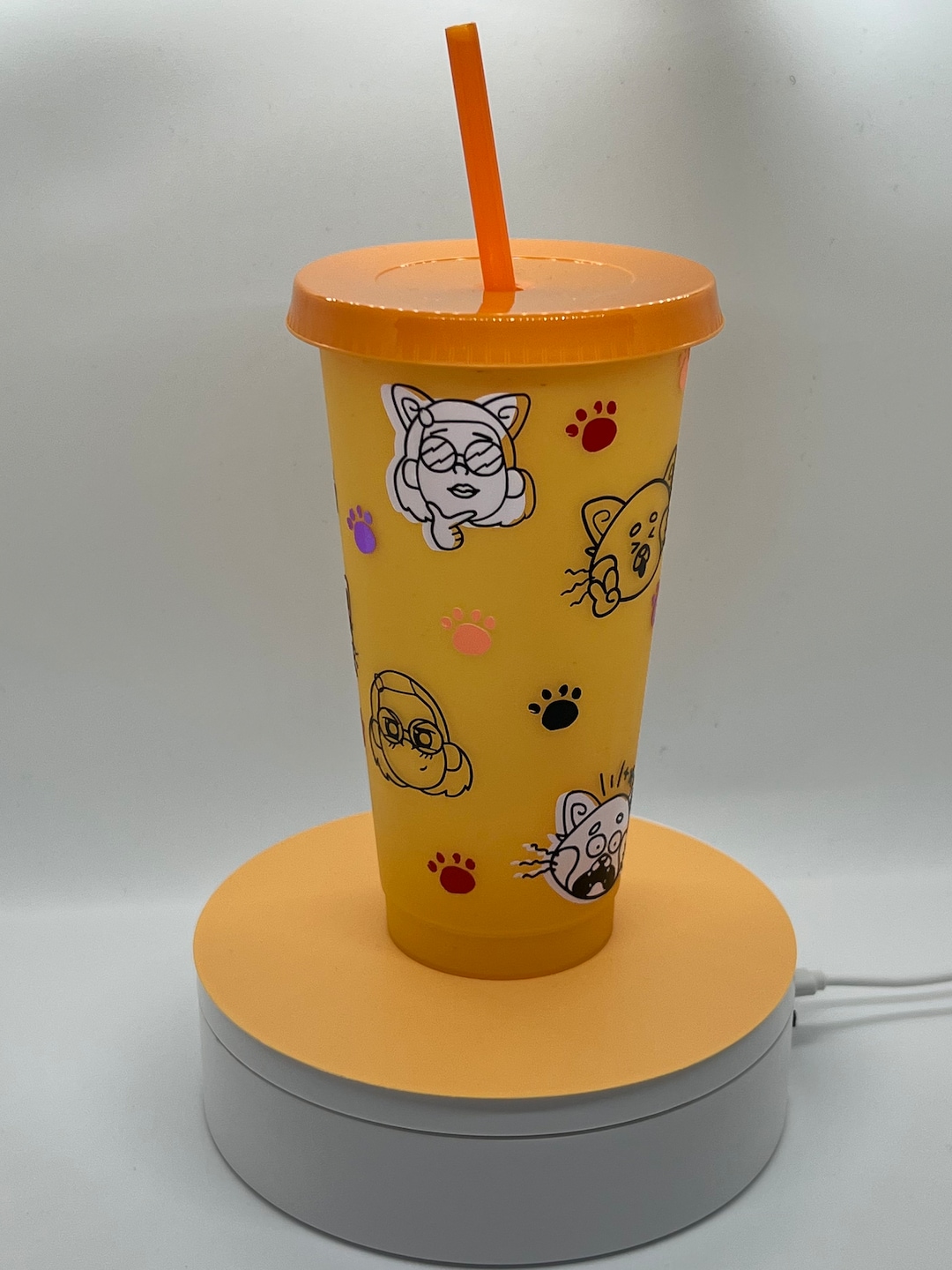 Custom Turning Red Color Changing Cup - Etsy