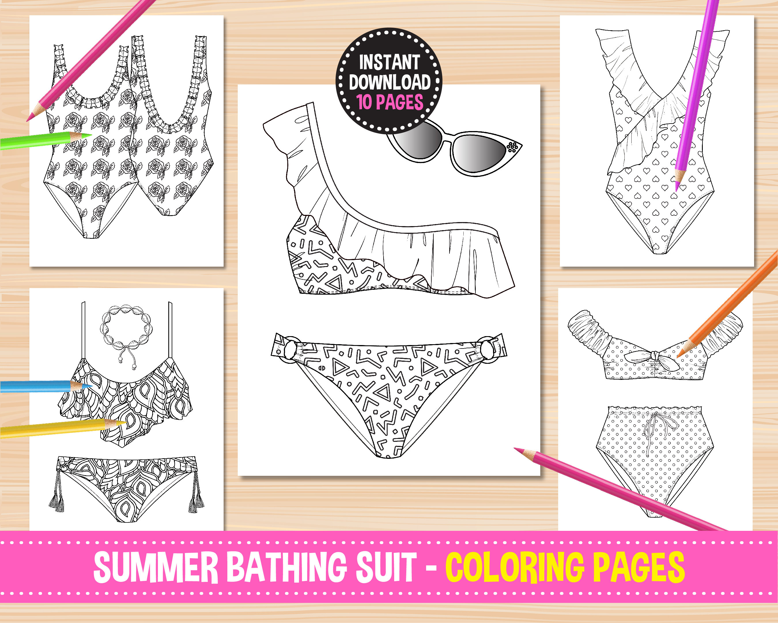 Bikini Coloring Page
