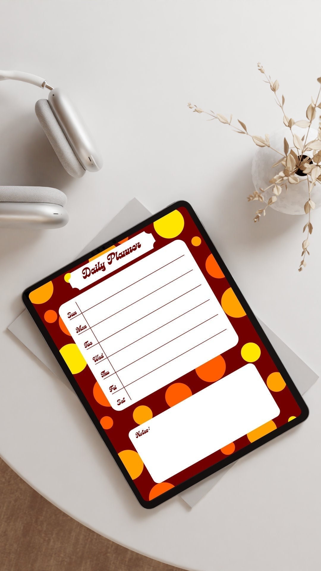 Printable Retro Daily Planner Groovy Digital Download Seventies ...