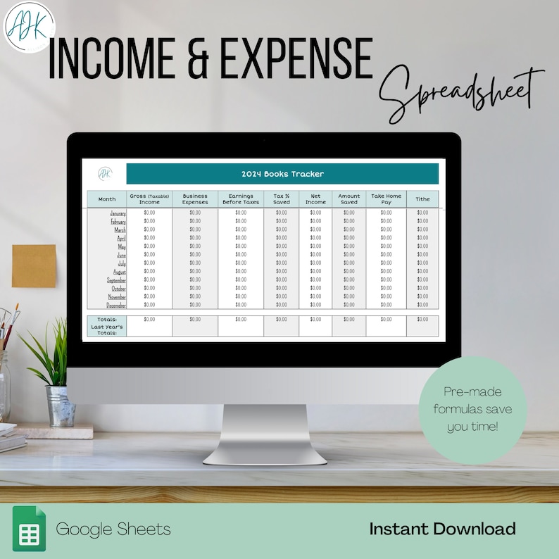 Spreadsheet inkomsten en uitgaven bijhouden - Etsy Nederland