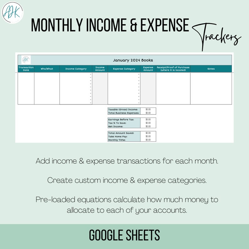 Profit First Budget Spreadsheet - Etsy