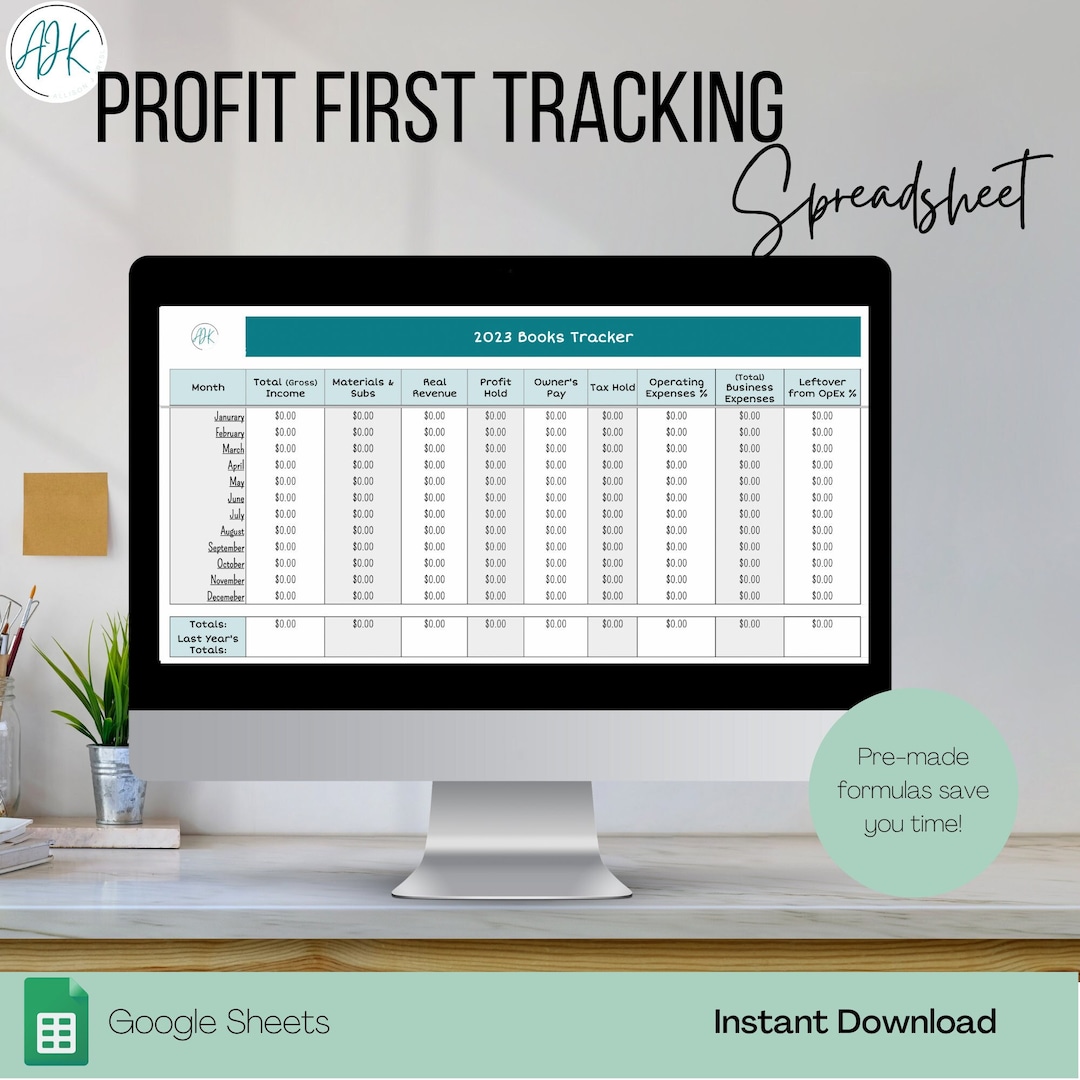 Profit First Budget Spreadsheet - Etsy