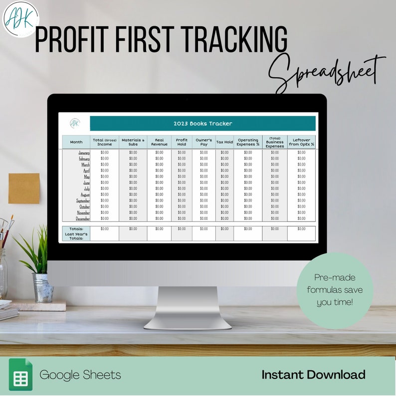 Profit First Budget Spreadsheet - Etsy
