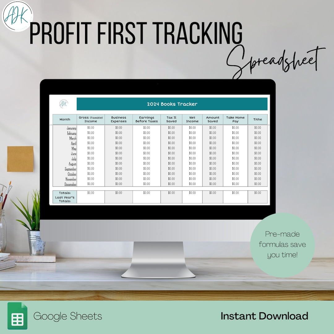 Profit First Budget Spreadsheet - Etsy