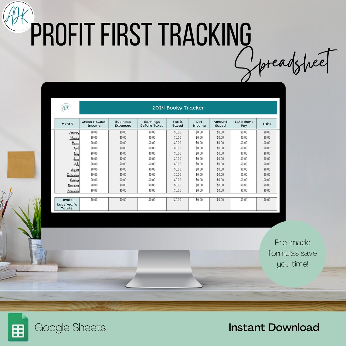 Profit First Budget Spreadsheet - Etsy