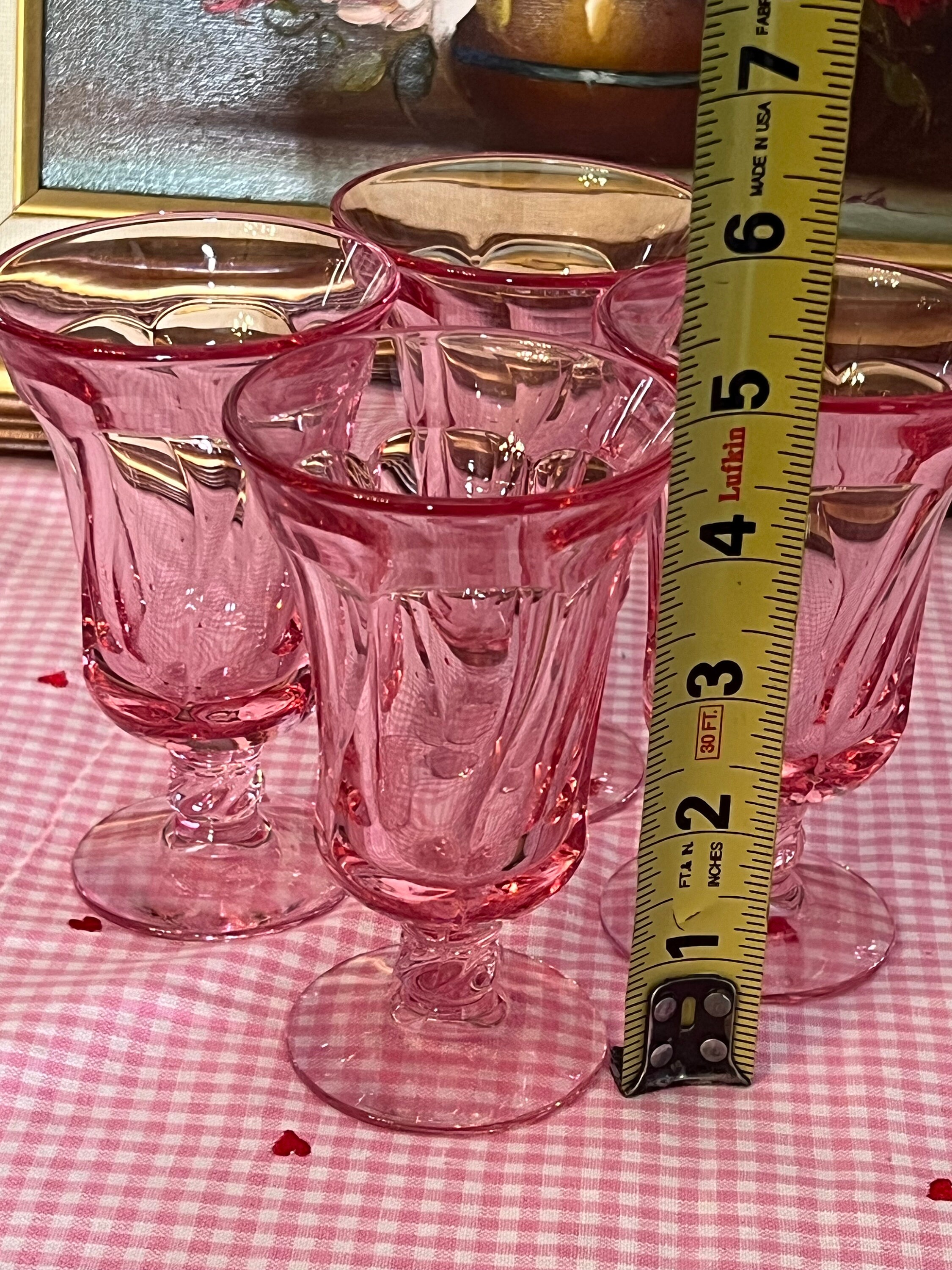 Vintage Fostoria Pink Jamestown Petite Glasses - Etsy