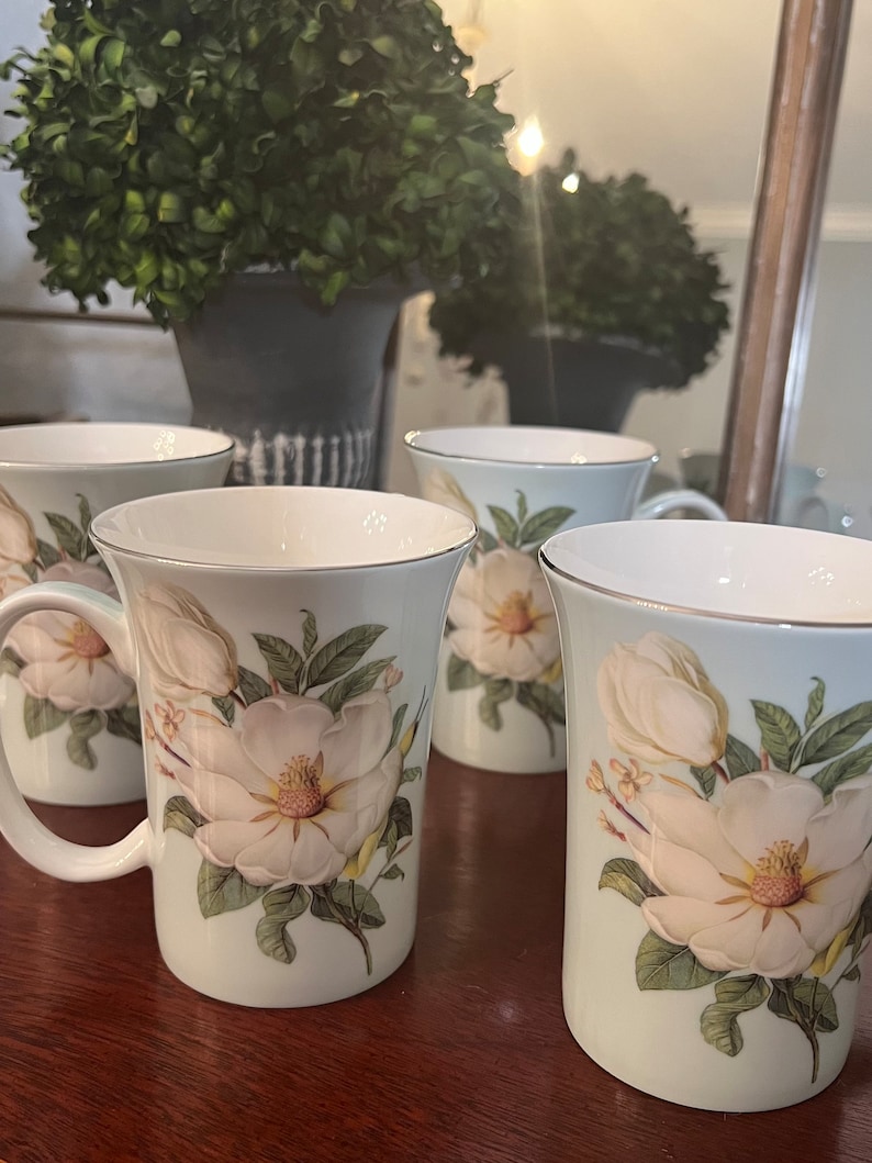 Magnolia by Gracie Sweet Tea Bone China Cups - Etsy