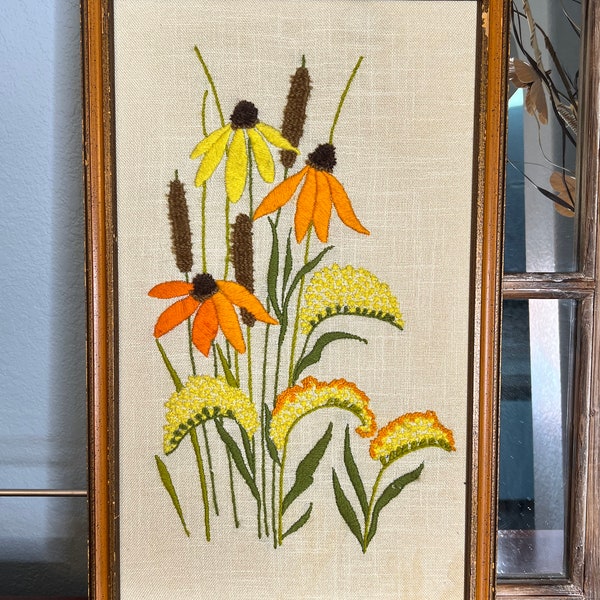 Vintage Crewel Wall Art - Etsy