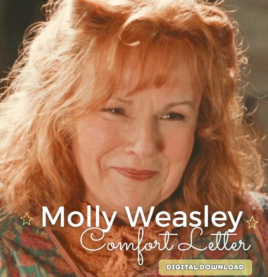Molly Weasley Comfort Letter for Potterhead Fan Art Print Gryffindor ...
