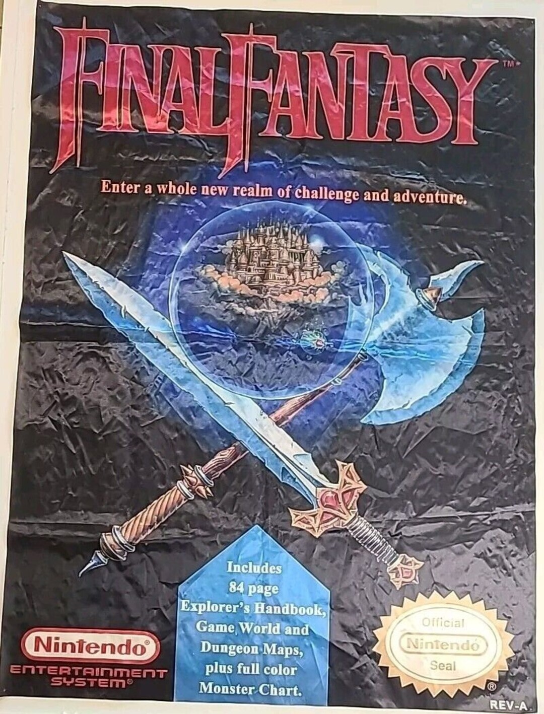 Final Fantasy Collectors Flag Banner Fabric Cloth Poster Nintendo 31.5 ...