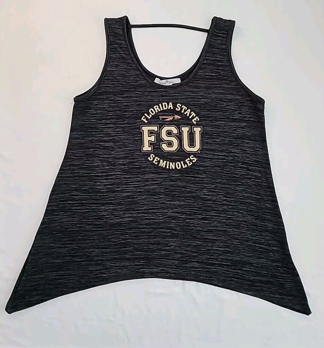 Flying Colors FSU Seminoles Heather Gray Tank Top Womens Sz L Made in ...