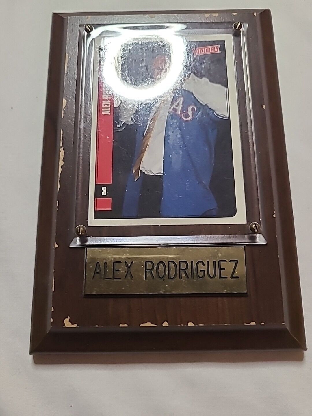 2001 Upper Deck Victory Baseball Card Alex Rodriguez Rangers Wooden ...