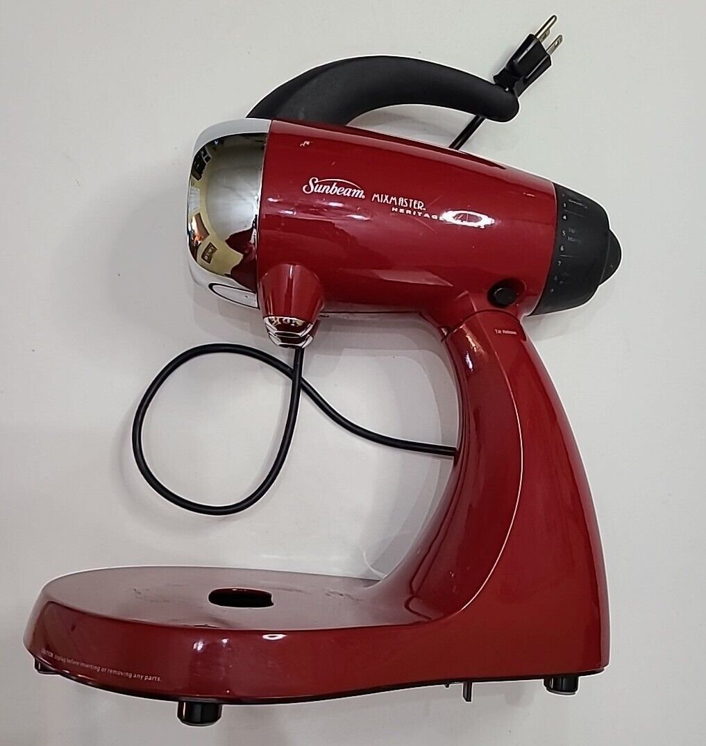 Sunbeam Mixmaster Heritage Series Red Countertop Mixer 2364 Stand Only ...